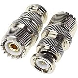 Amazon.com: DHT Electronics 2pcs RF coaxial coax adapter BNC male to UHF female SO-239 SO239 ...
