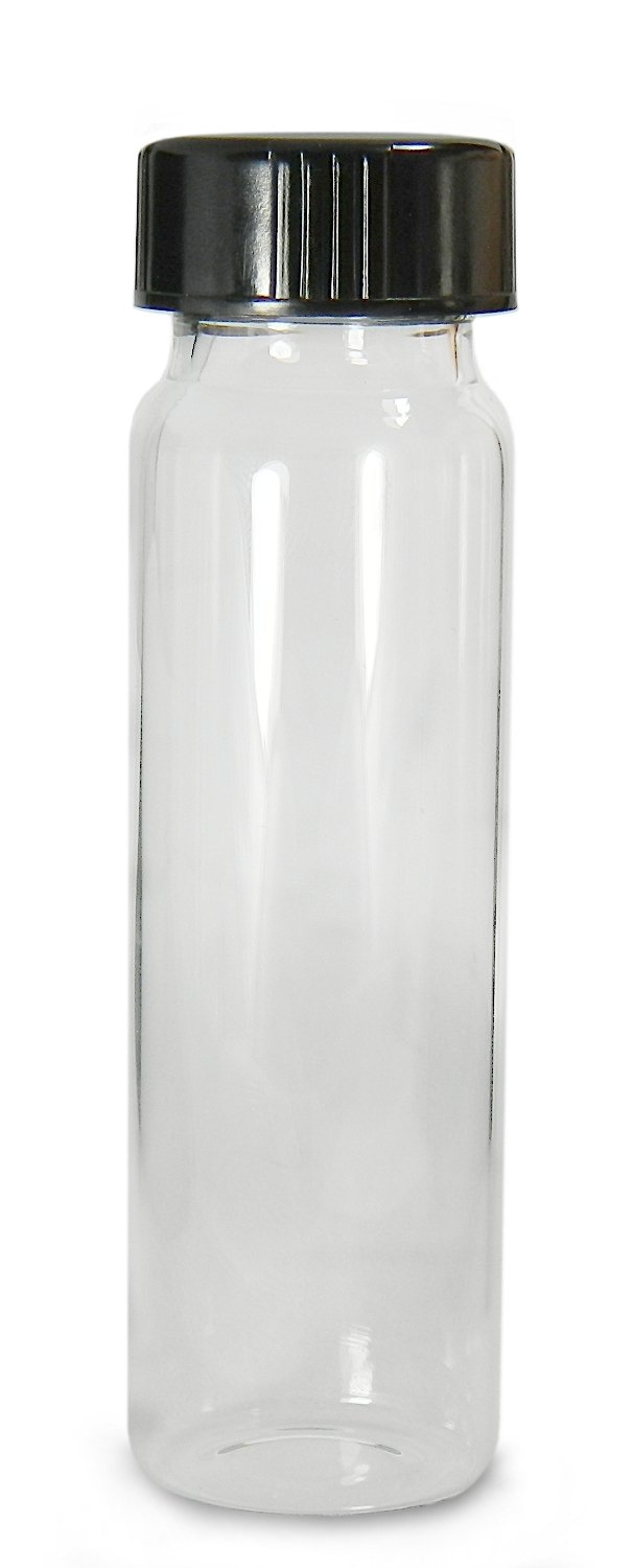 with Black Phenolic Polyseal Cone Lined Cap Qorpak GLC-01003 ...