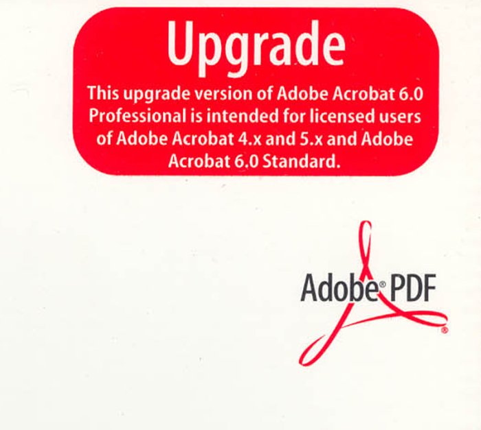 Adobe acrobat 6.0 standard upgrade : rarengu