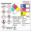100pcs, 2-1/2" x 2-1/2", Optimized GHS Labels Hazardous Chemical Safety ...