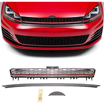 Amazon.com: Grille Fits 2015-2016 VW Golf 7 MK7 | GTI Style ABS Plastic ...