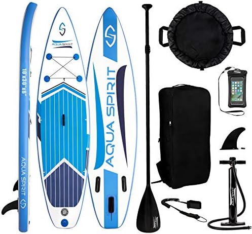 AQUA SPIRIT All Skill Levels Premium Inflatable Stand Up Paddle Board ...