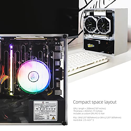 SGPC Itx Mini Case - K40 / Upgraded Version of K55 (Aluminum),Front I/O ...