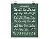 Amazon.com: Vintage Alphabet and Numerical Cursive Classroom Poster ...