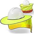 Hard Hat Sun Shield - High Visibility, Reflective, Full Brim Mesh Sun ...