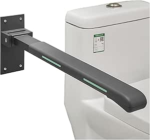 Flip Up Safety Grab Bars Toilet Safety Rails Wall Mount Bathroom Wall ...