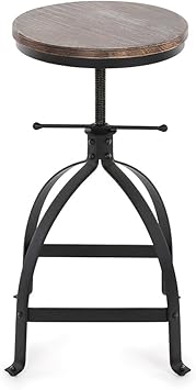 IKAYAA Kitchen Stool Dining Stool Bar Stool Chair Round Industrial ...