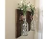 Amazon.com: Wall Sconce (SET OF TWO) Hanging Flower Vases, Rustic Wall ...