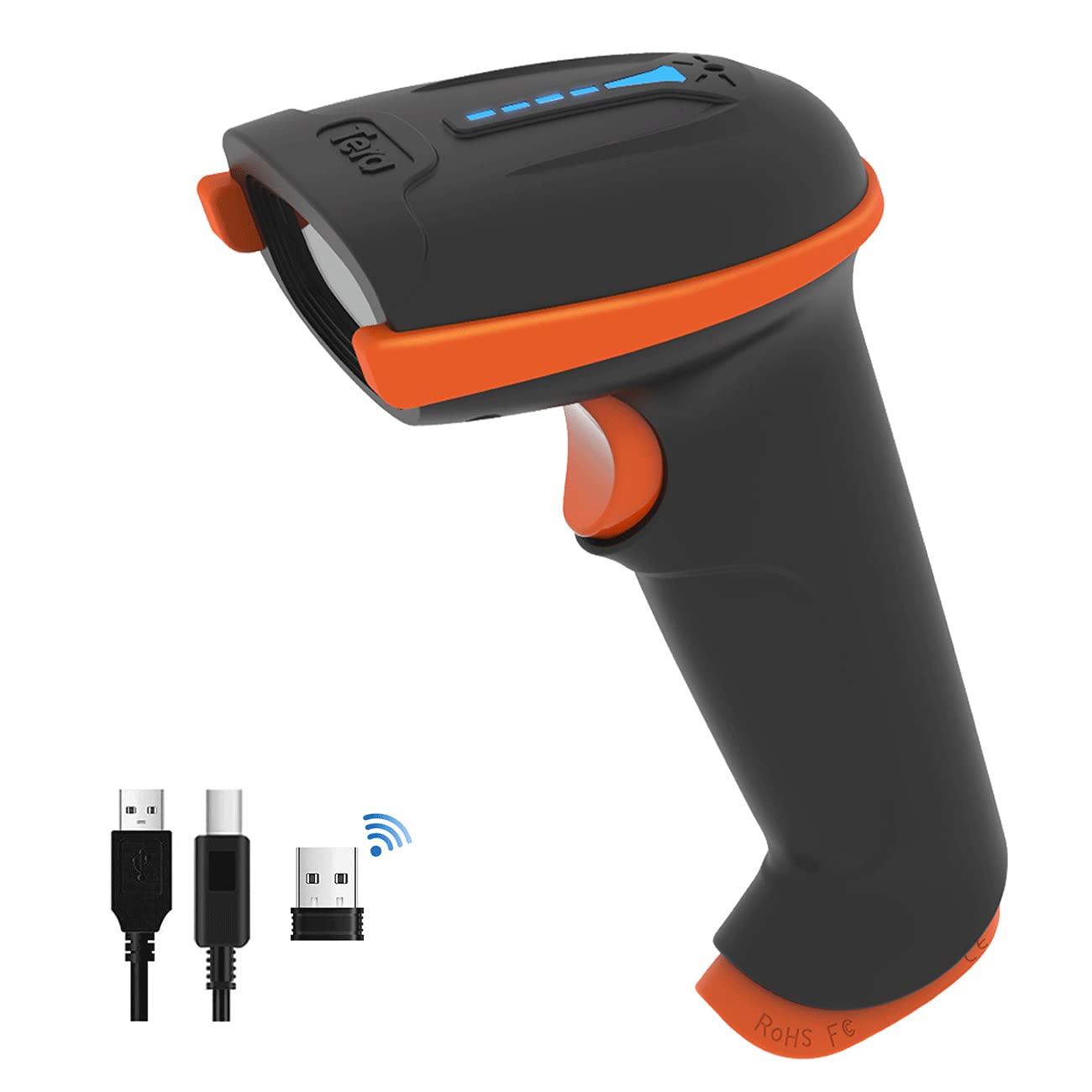 Mua 1D 2D QR Barcode Scanner Wireless and Wired with Battery Level ...