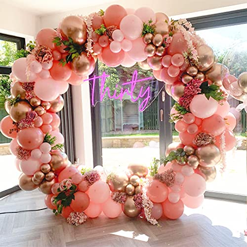 Dusty Rose Balloon Garland Kit Retro Pink Gold Chrome Balloon Arch ...