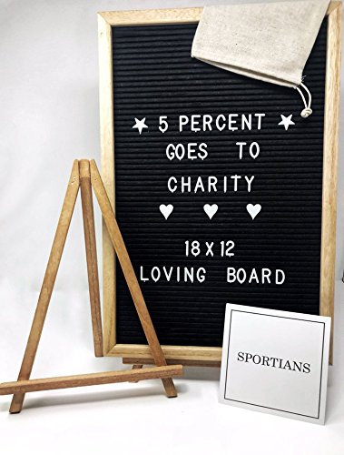 Changeable Felt 18x12 letter board with Letters, Board Stand, Canvas ...