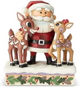 Amazon.com: Enesco Rudolph Traditions by Jim Shore Santa Hugging ...