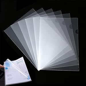 30pcs A4 Cut Flush Folders, BetterJonny 180μm L Shape Transparent File ...