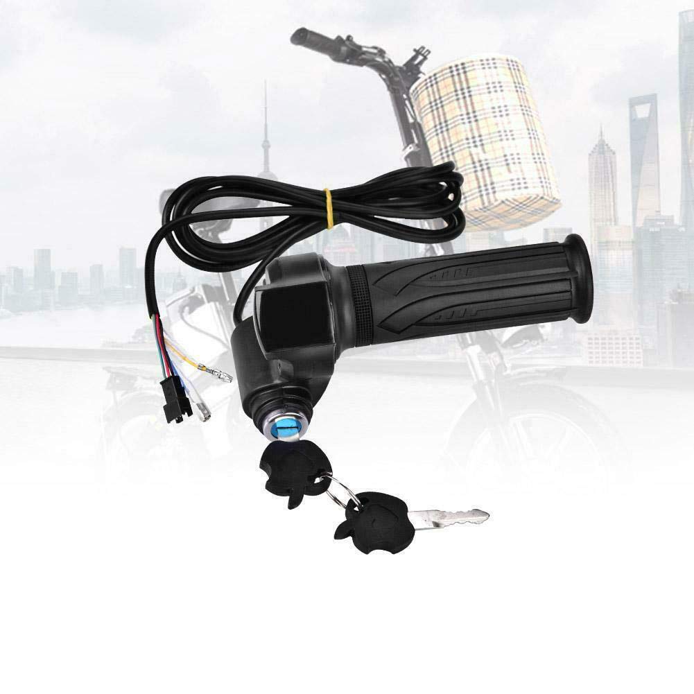 Universal Electric Bike Handlebar Grips, 1 Pair Waterproof LCD Battery ...