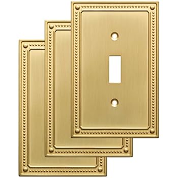 allen + roth 2-Gang Antique Brass Combination Metal Wall Plate- 0140798 ...