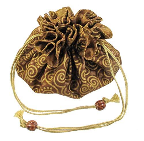 Amazon.com: Handmade Drawstring Jewelry Pouch, 8 Pockets, Cotton and ...