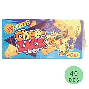 Amazon.com: Chee Zack 0.4oz 40pcs Box W Cheese Snacks Japanese Dagashi ...