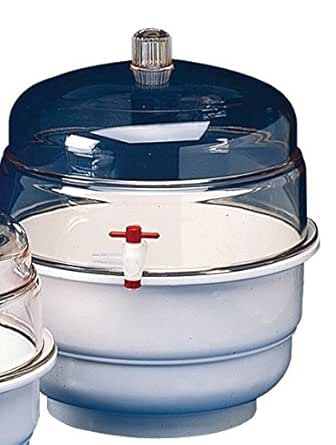 SPACE SAVER Polycarbonate Vacuum Desiccator with White Polypropylene ...