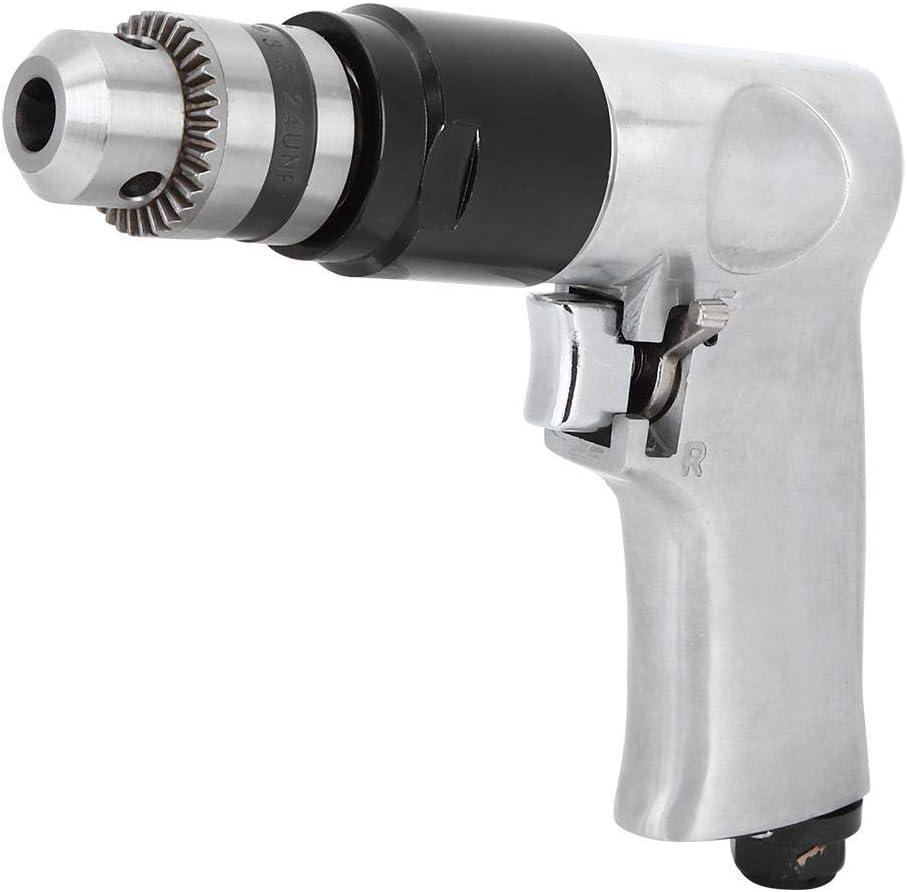 3/8inch Reversible Air Drill, 1800 RPMS Pneumatic Gear Drilling ...