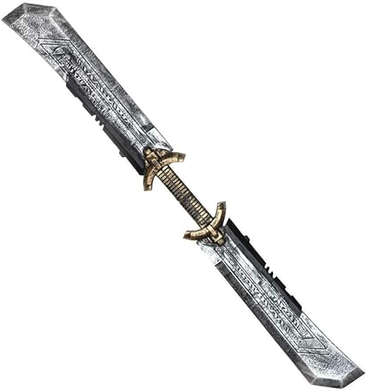 Double Edged Sword AE Cosplay Weapon Double Sword Silver Movie Replica ...