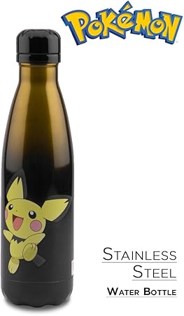 Pokemon Pikachu 17oz Steel Water Bottle: Amazon.co.uk: Toys & Games