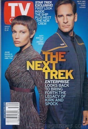 Tv Guide Aug 25-31 2001 Scott Bakula and Jolene Blalock of Star Trek ...
