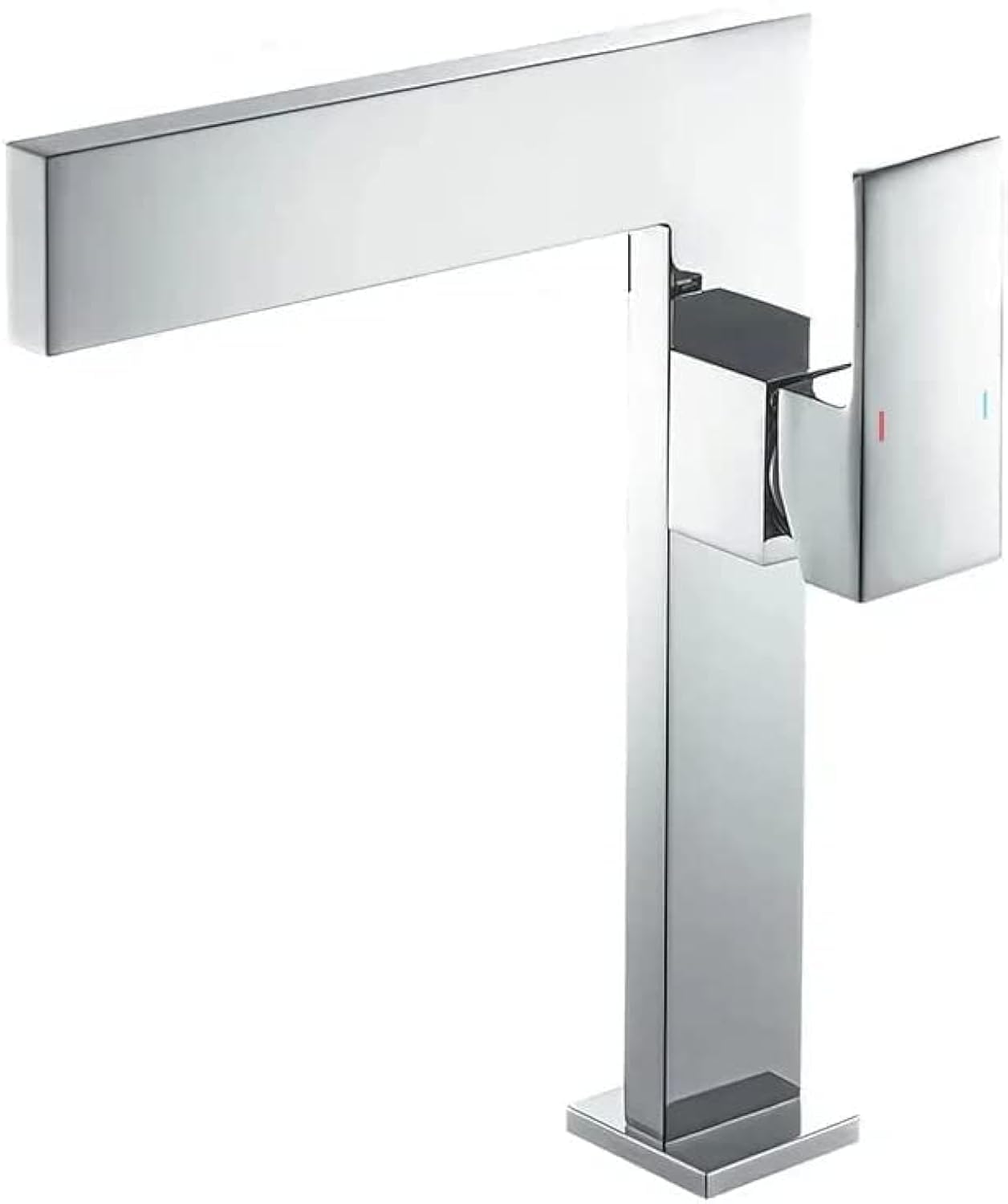 KunMai Chrome Ultra-Thin Bathroom Vessel Sink Faucet Single Handle ...