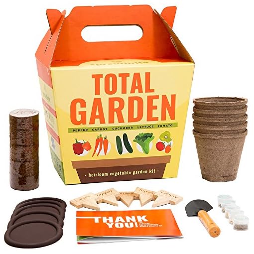 Sproutbrite Vegetable Garden Starter Kit - Gardening Gift - Complete ...