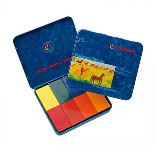 Stockmar Beeswax Block Crayons, Set of 8 - Non Toxic, Safe, Natural ...