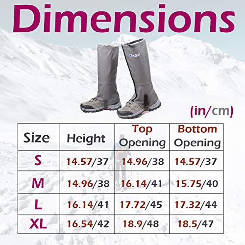 TRIWONDER Leg Gaiters Waterproof Snow Boot Gators Hiking Gaiters Men ...