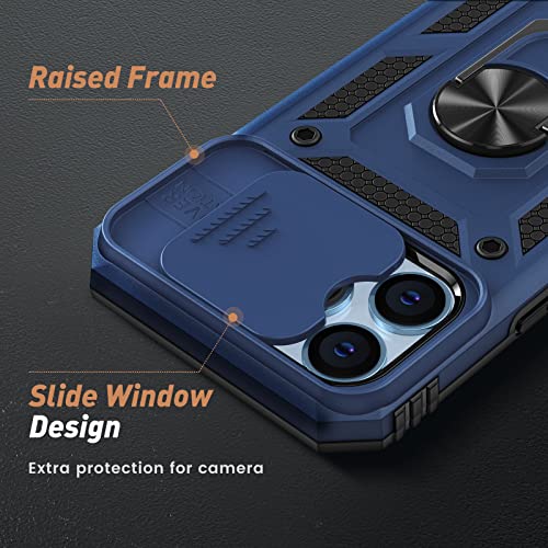Goton Armor Case for iPhone 13 Pro Case with Slide Camera Cover & Kickstand, Heavy Duty Military ...