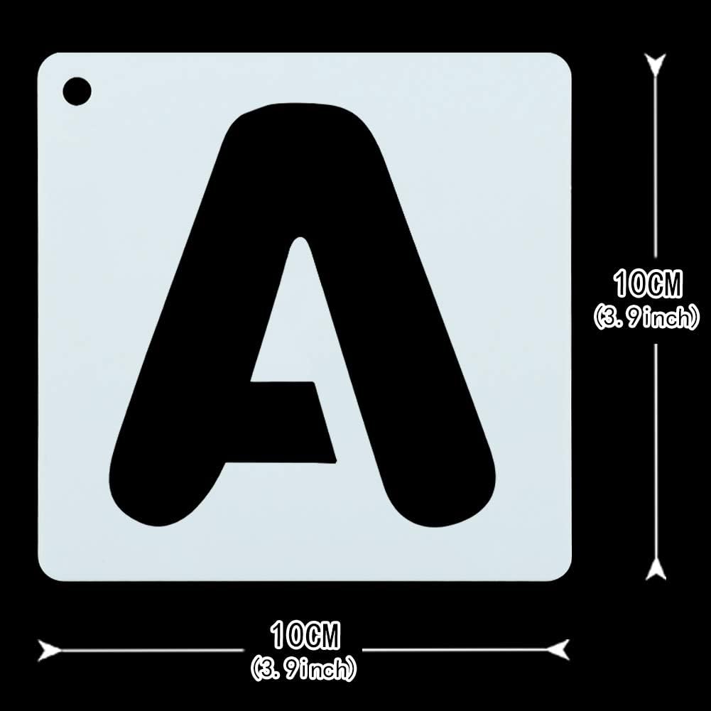 FANTESI 36 Pieces Letter Stencil, Plastic Alphabet Stencil Templates ...