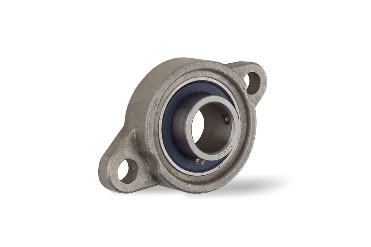 KFL002-15MM, 15mm Mounted Unit Bearing, 2-Bolt Flange: Amazon.com ...