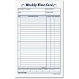 Amazon.com : TOPS Weekly Time Cards, Index Bristol Stock, 4.25 x 6.75 ...