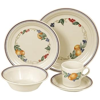 Amazon.com | Corelle Impressions 20-Piece Dinnerware Set, Service for 4 ...
