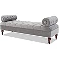 Amazon.com - Jennifer Taylor Home Lewis Bench, Opal Grey - Table Benches