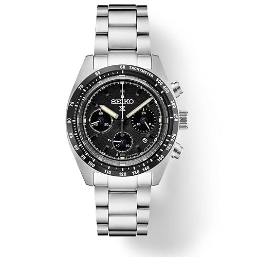 SEIKO Prospex Speedtimer Solar Chronograph Black Dial Men's Watch ...