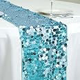 Amazon.com: Efavormart Premium Turquoise Sequin Restaurant Table Top Runners for Weddings ...