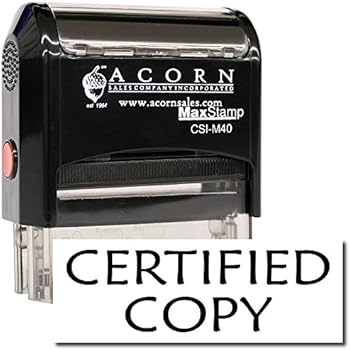 Amazon.com: MaxStamp - Self-Inking Certified Copy Stamp (Blue Ink ...