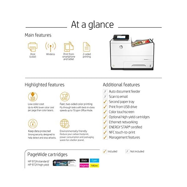 HP PageWide Pro 552DW Color Business Printer, Wireless & 2-Sided Duplex ...