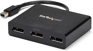 Amazon.com: StarTech.com 3-Port Multi Monitor Adapter - Mini DisplayPort to DisplayPort MST Hub ...
