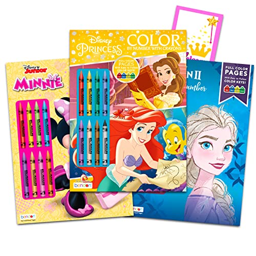 Disney Coloring Book Set for Kids, Girls - Bundle with 3 Disney Color ...