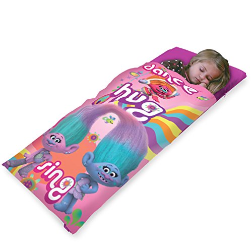 Playhut Dreamworks Trolls Air Comfy Inflatable Slumber Bed Sleeping Bag