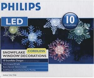 Amazon.com: PHILIPS LED Snowflake Cordless Christmas Lights : Home ...