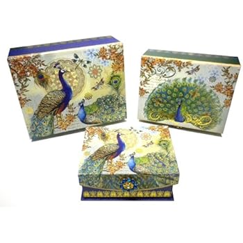 Amazon.com: Punch Studio Brooch Flap Trinket Nesting Box Set of 3 ...