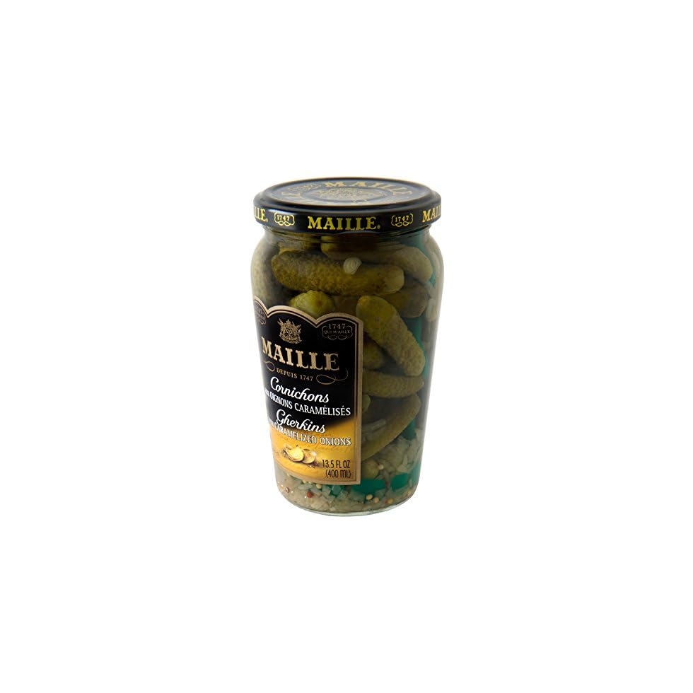 Maille Pickles Cornichons with Caramelized Onion 13.5 oz, Pack of 12 ...