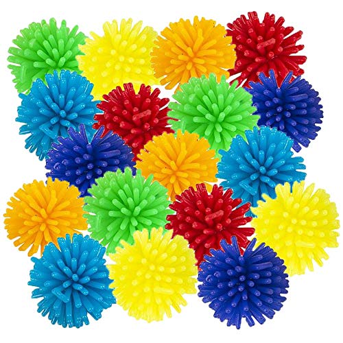ArtCreativity 24 Pcs Spiky Balls Fidget for Kids Soft Sensory Balls in ...