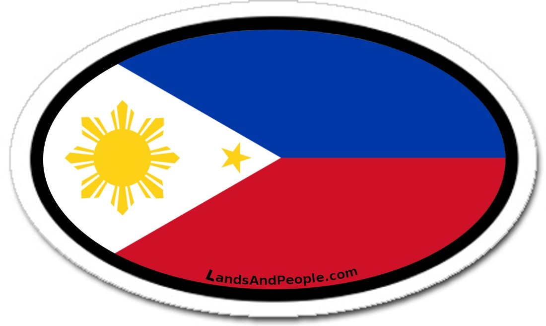 Amazon.com: Philippines Flag Car Bumper Sticker Decal Oval: Automotive