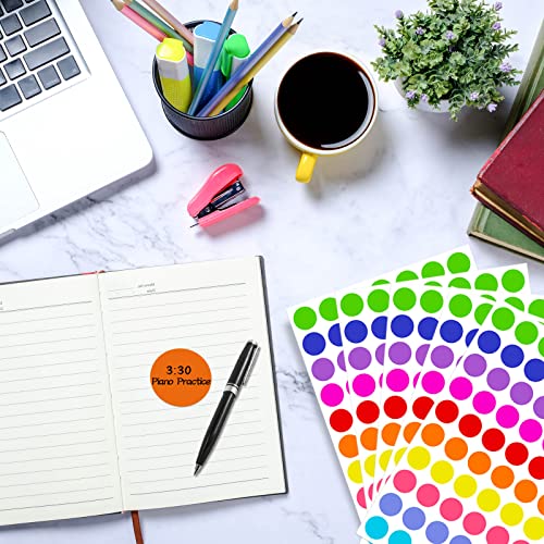 2800 PCS Color Coding Labels Circle Dot Stickers,Round Color Coding ...