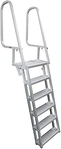 Amazon.com: Extreme Max 3005.4122 Deluxe Flip-Up Dock Ladder - 6-Step ...